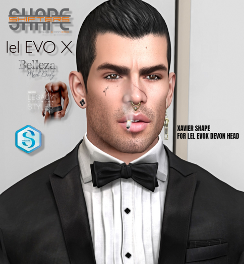 Second Life Marketplace - [SHAPEshifters] XAVIER SHAPE FOR LEL EVOX DEVON